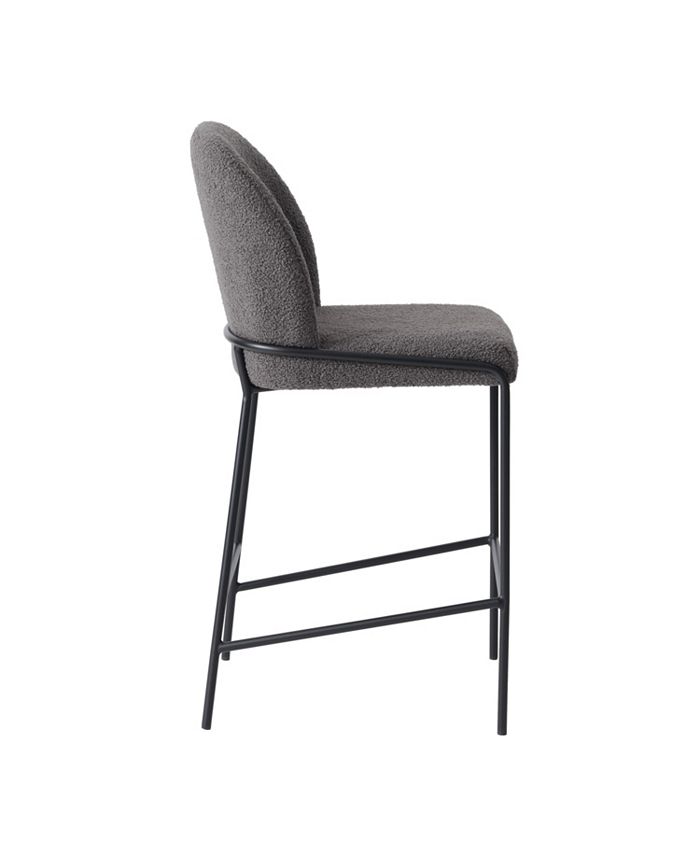 Amber & Emily Boucle Counter Height Bar Stool - Macy's