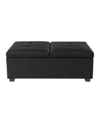 Amber & Emily Extra Large Storage Ottoman with 2 Compartments - Macy's