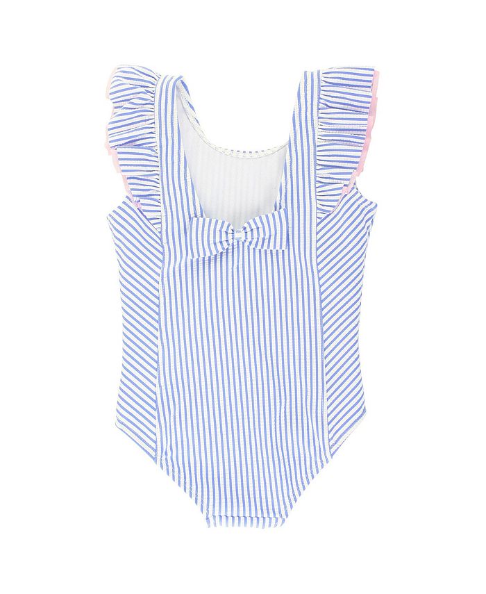 RuffleButts Little Girls Waterfall One Piece - Macy's