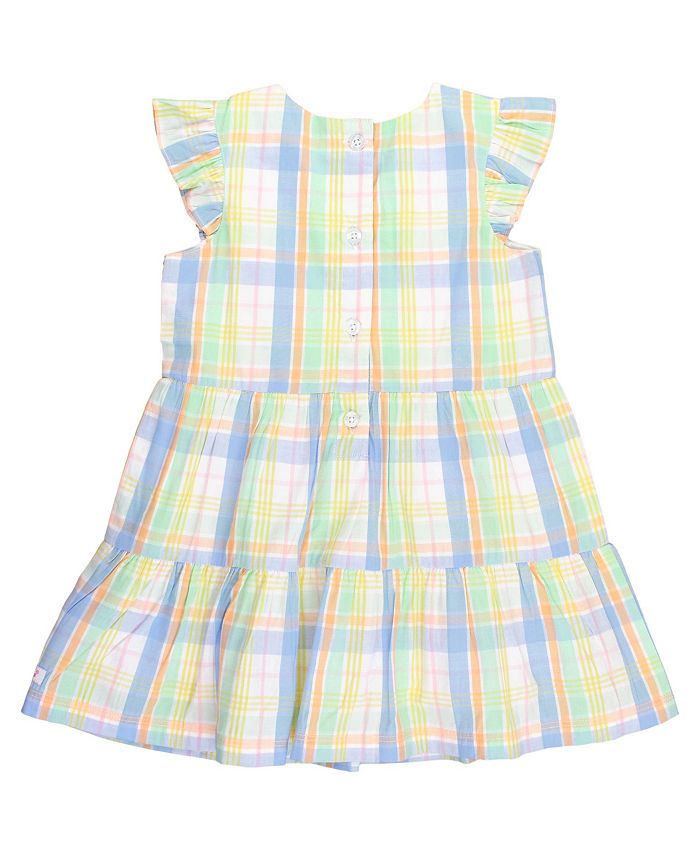 RuffleButts Toddler Girls Flutter Sleeve Tiered Dress - Macy's