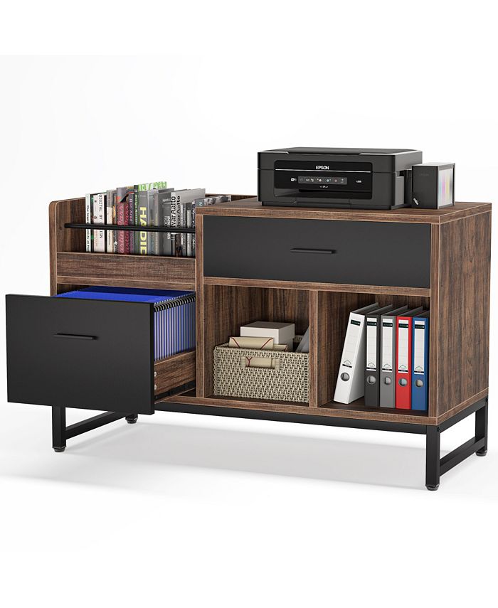Tribesigns Rustic Brown 39 inch File Cabinet with 2 Drawers, Lateral ...