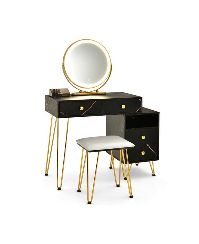 Slickblue Modern Dressing Table with Storage Cabinet - Macy's