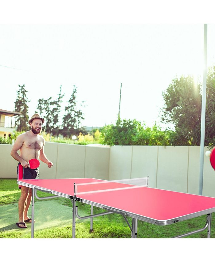 Slickblue 60 Inch Portable Tennis Ping Pong Folding Table with ...