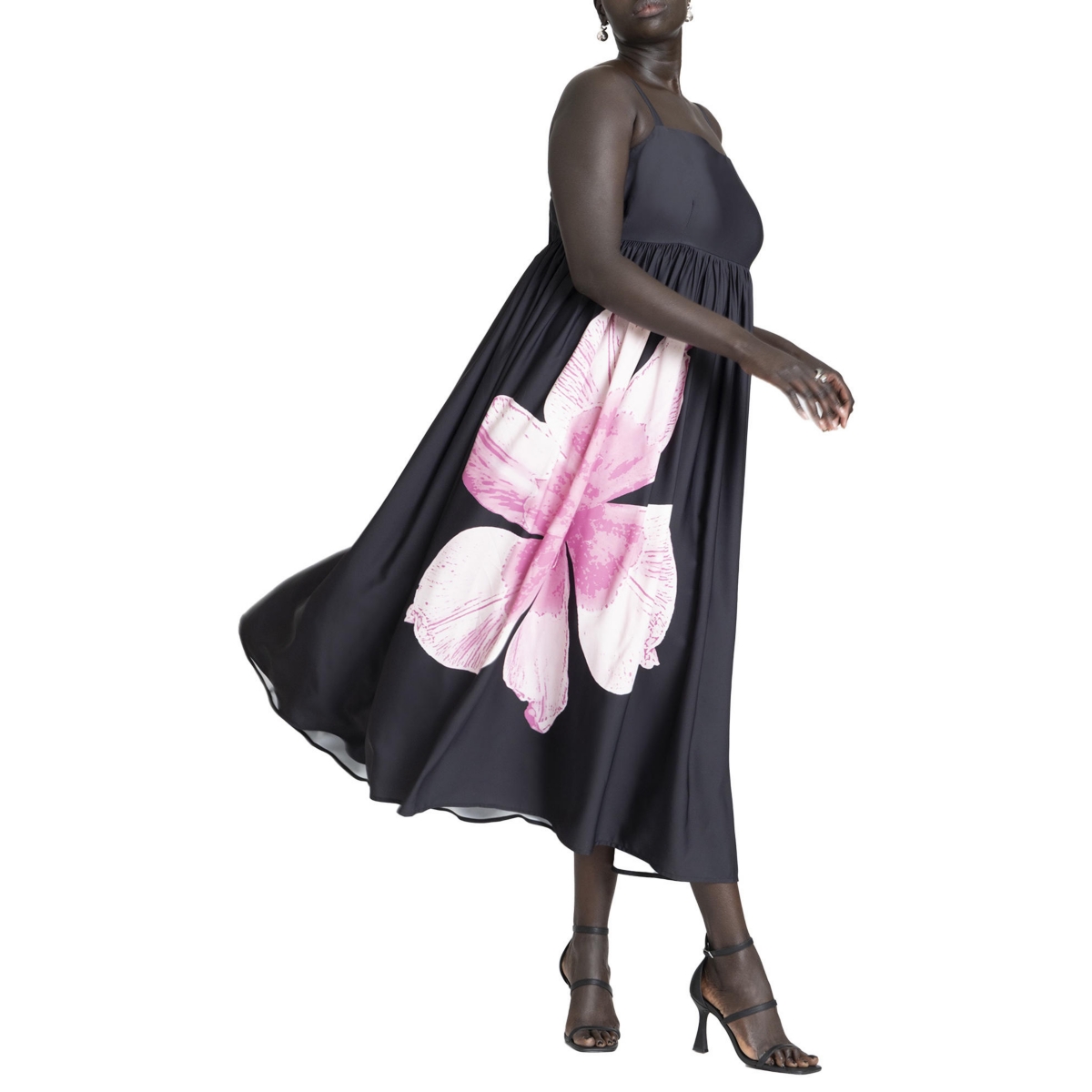 Click here for Eloquii Womens Plus Size Printed Flower Maxi Dress... prices