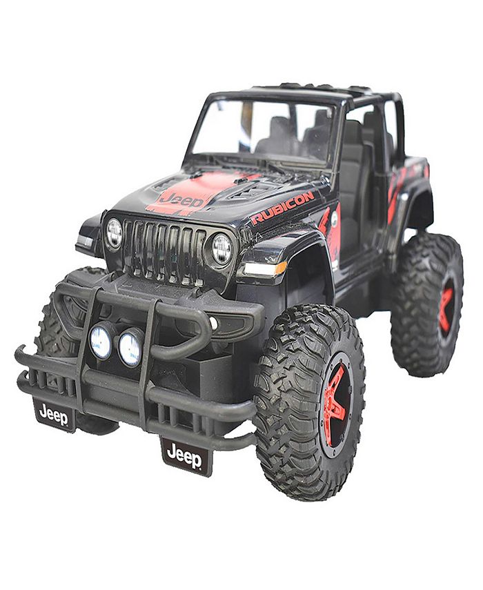 Toy Shock Jeep Black Wrangler Rubicon 2 Door RC Car - Macy's