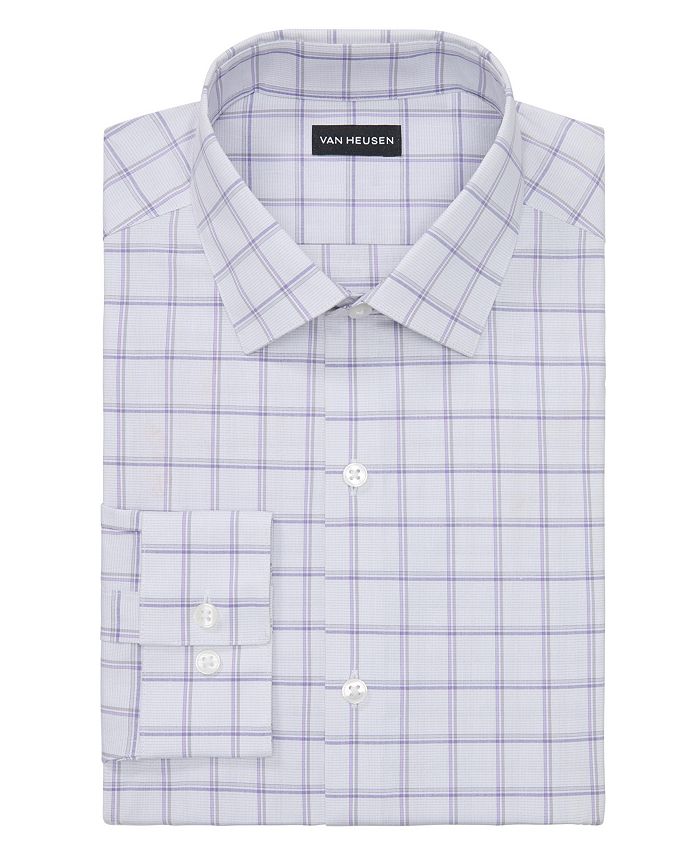 Van Heusen Men's Regular Fit Ultra Flex Collar Dress Shirt - Macy's