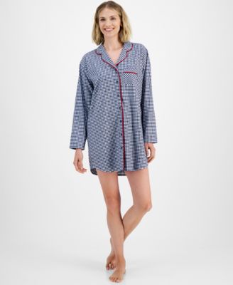 Charter Club Women's Cotton Flannel Sleepshirt, Created for Macy's - Macy's