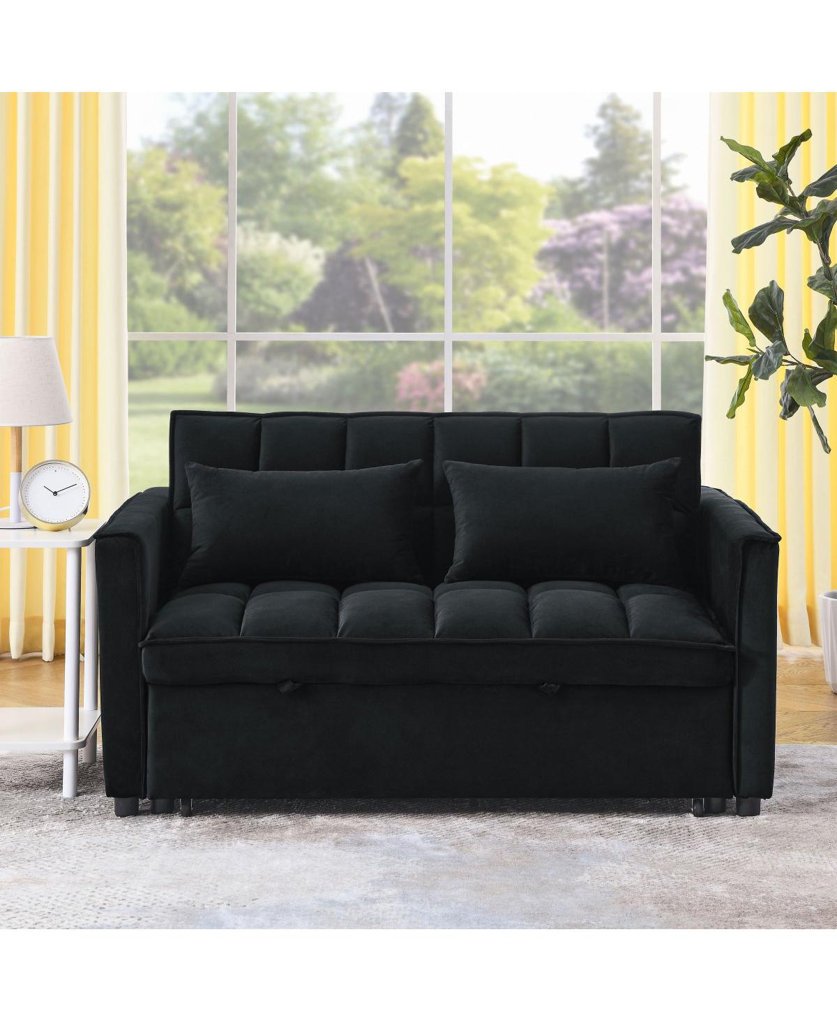 Click here for Simplie Fun Velvet Black Sofa Set with 2-Seater an... prices