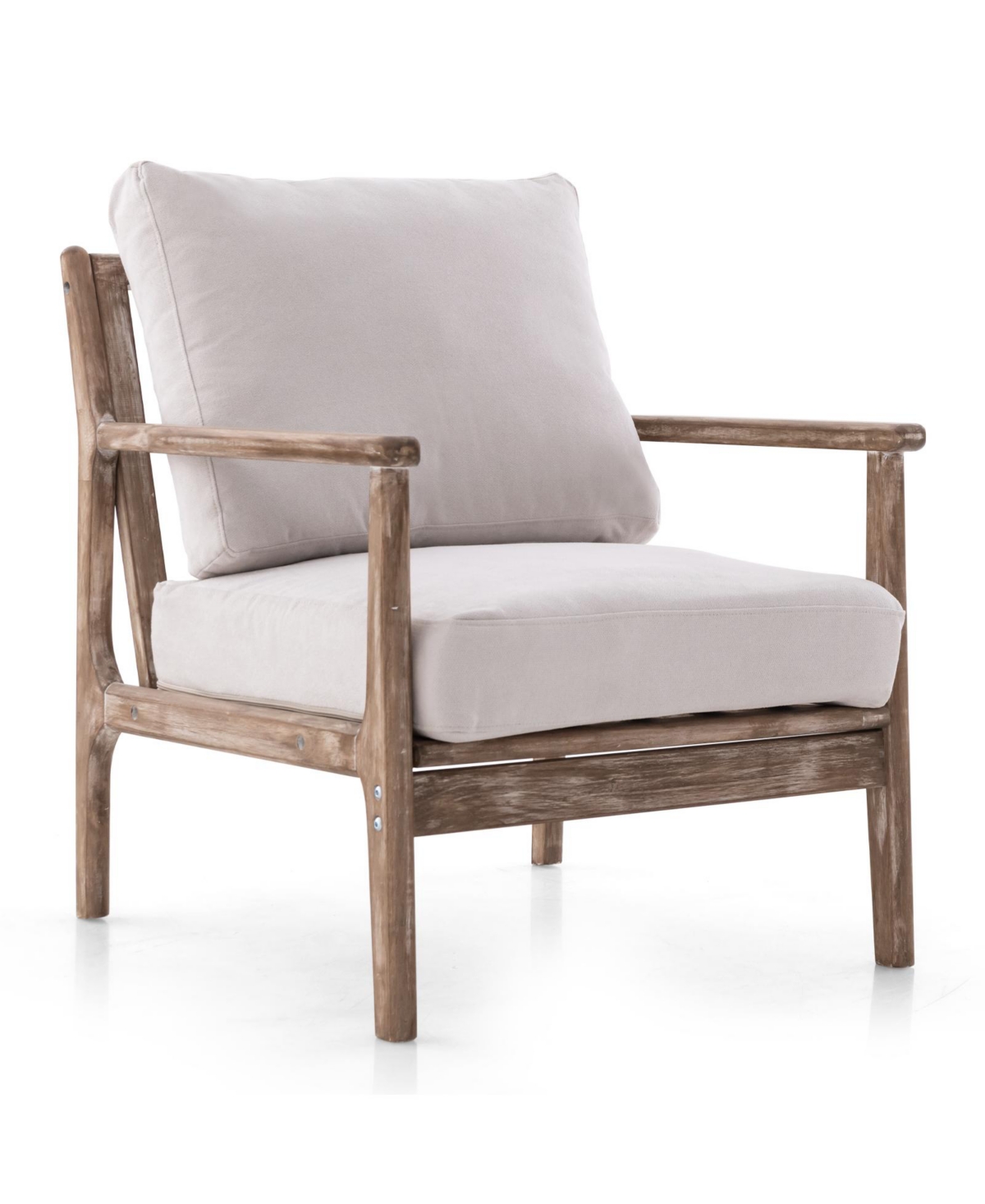 Click here for Slickblue Modern Accent Chair with Solid Rubber Wo... prices