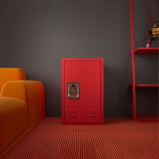 Simplie Fun Elegant Red Metal Locker Storage Cabinet - Assembly ...
