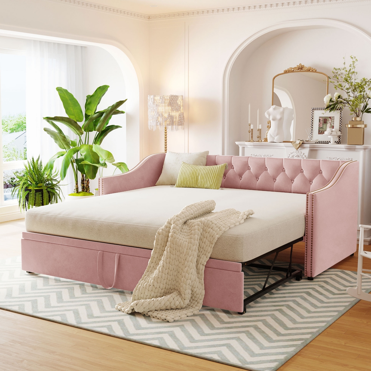 Click here for Streamdale Twin Size Upholstered daybed with Pop U... prices