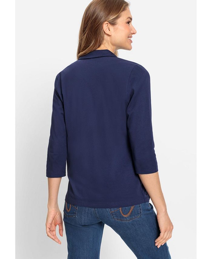 Olsen Women's Cotton Blend 3/4 Sleeve Cardigan - Macy's