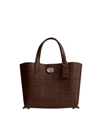 COACH Embossed Croc Willow Tote 24 - Macy's