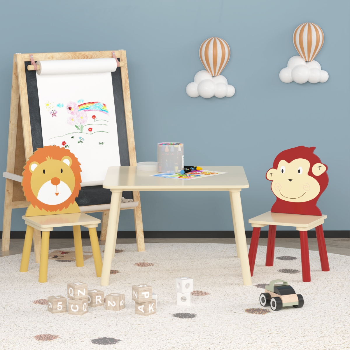 Click here for 3-Piece Kids Table and Chair Set - Natural prices