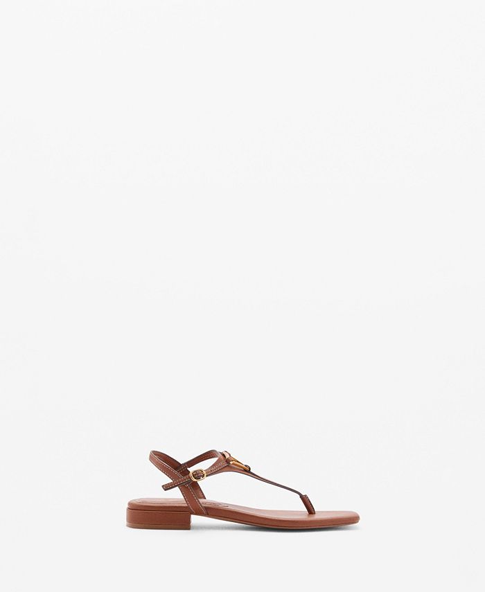 MANGO Women's Metal Detail Sandals - Macy's