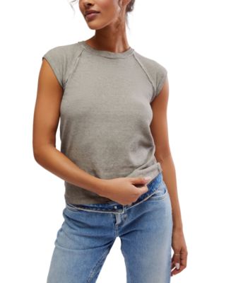 Free People Women's Riley Cotton Raglan-Sleeve Top - Macy's
