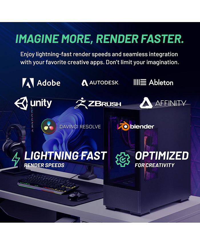 Skytech Gaming Skytech Azure Gaming PC, Ryzen 7 5700X, RTX 4070 Ti, 1TB ...