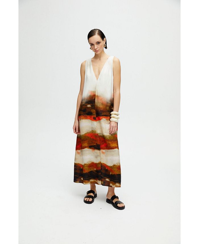 Nocturne Womens Printed Ankle Length Dress Macys
