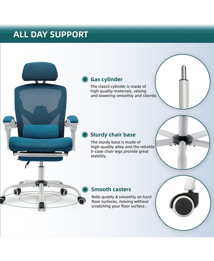 Simplie Fun Mesh High Back Ergonomic Office Chair Lumbar Support Pillow ...