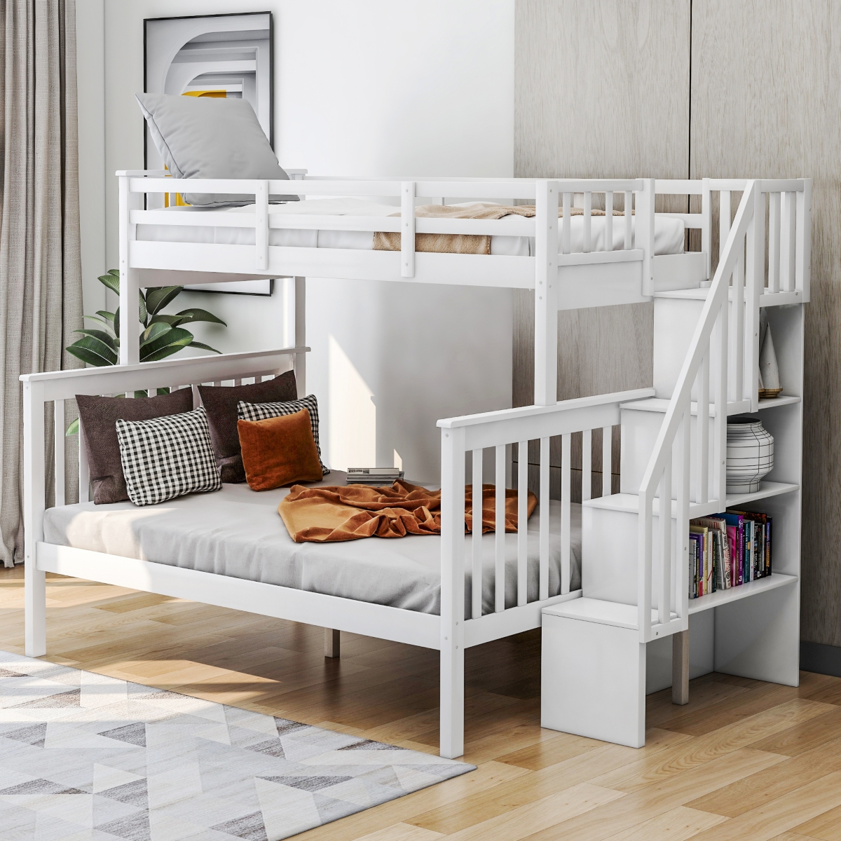 Click here for Streamdale Twin-Over-Full Bunk Bed with Storage an... prices