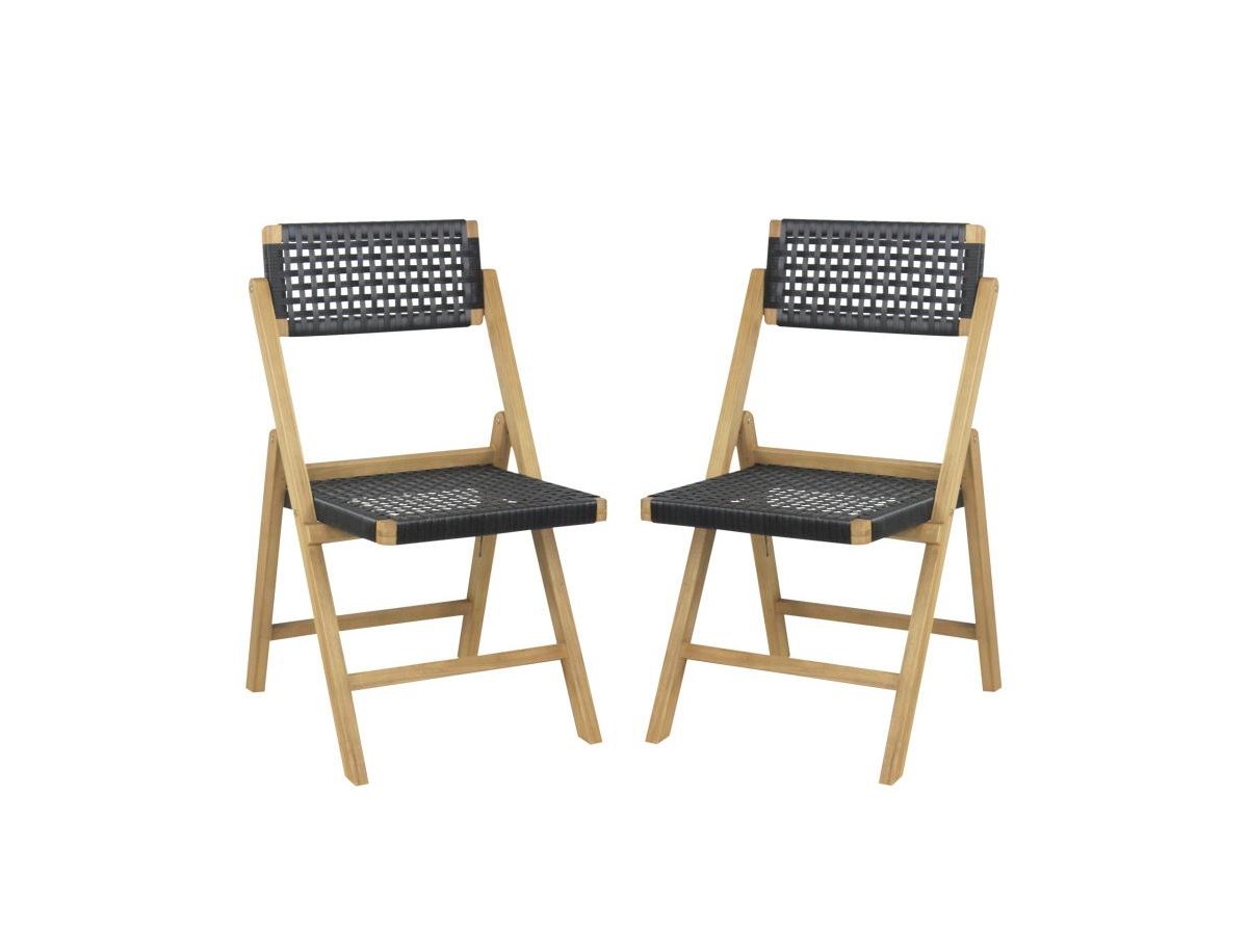 Click here for Slickblue Set of 2 Folding Chairs Indonesia Teak W... prices