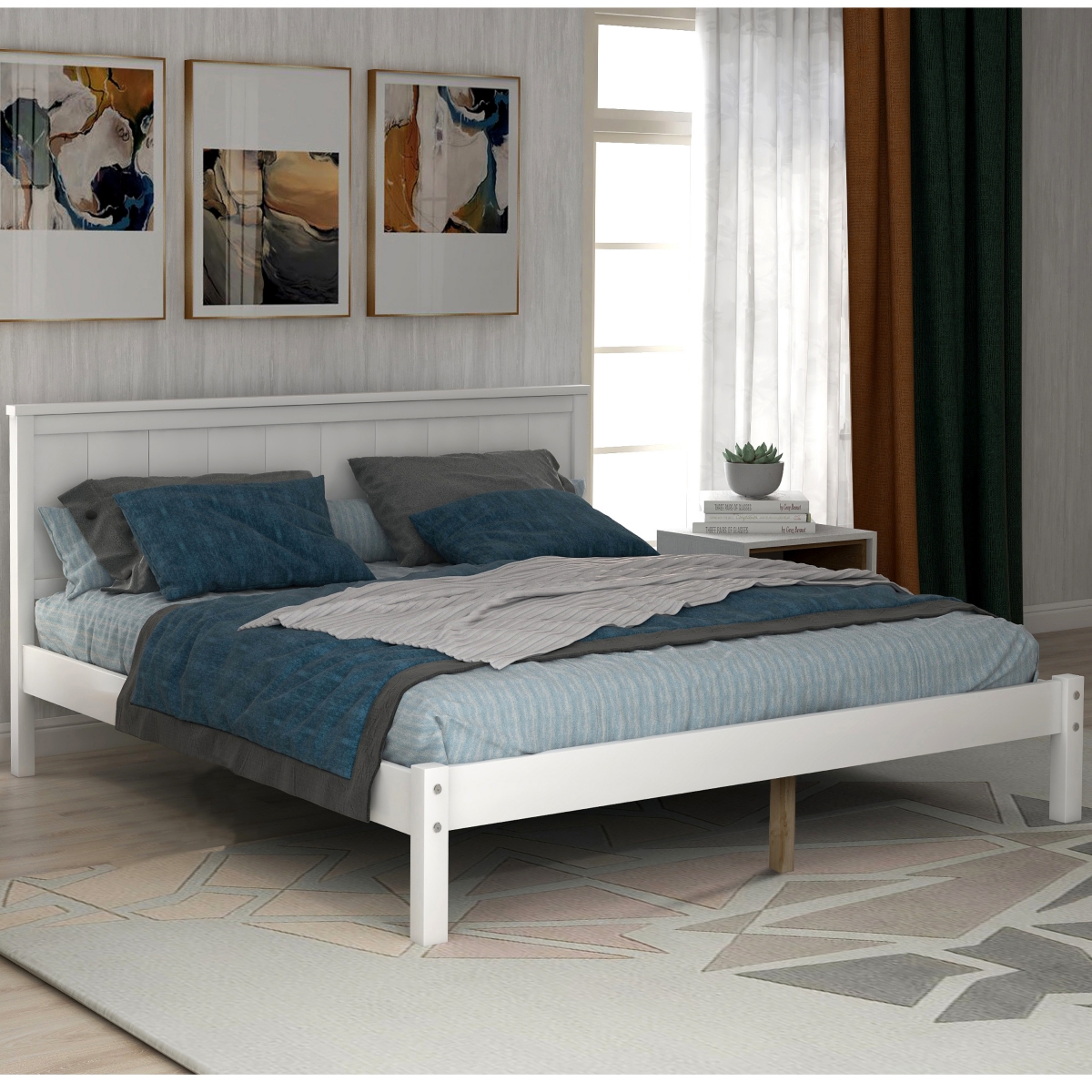 Click here for Streamdale Queen Platform Bed Frame  Wood Slats -... prices