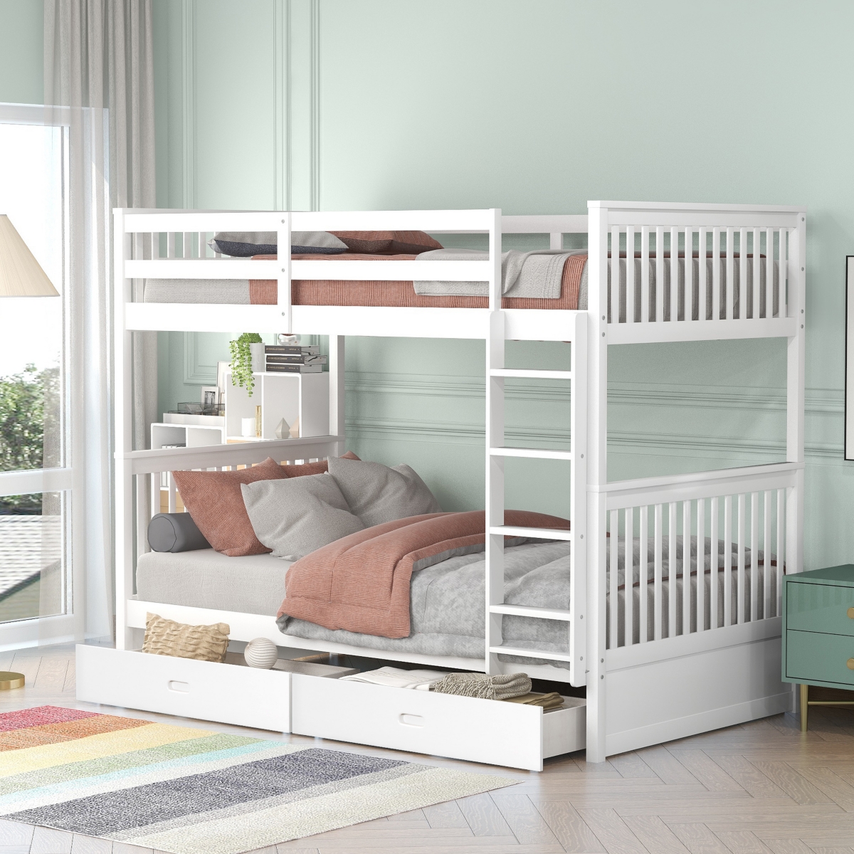 Click here for Streamdale Twin-Over-Twin Bunk Bed With Ladders An... prices