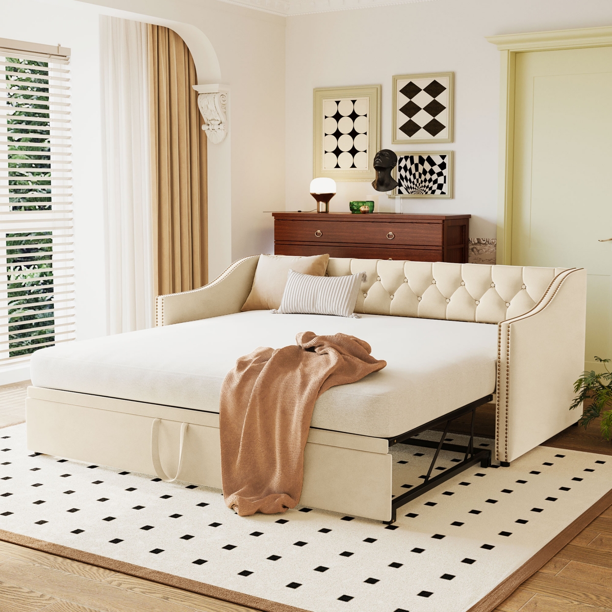 Click here for Streamdale Twin Size Upholstered daybed with Pop U... prices