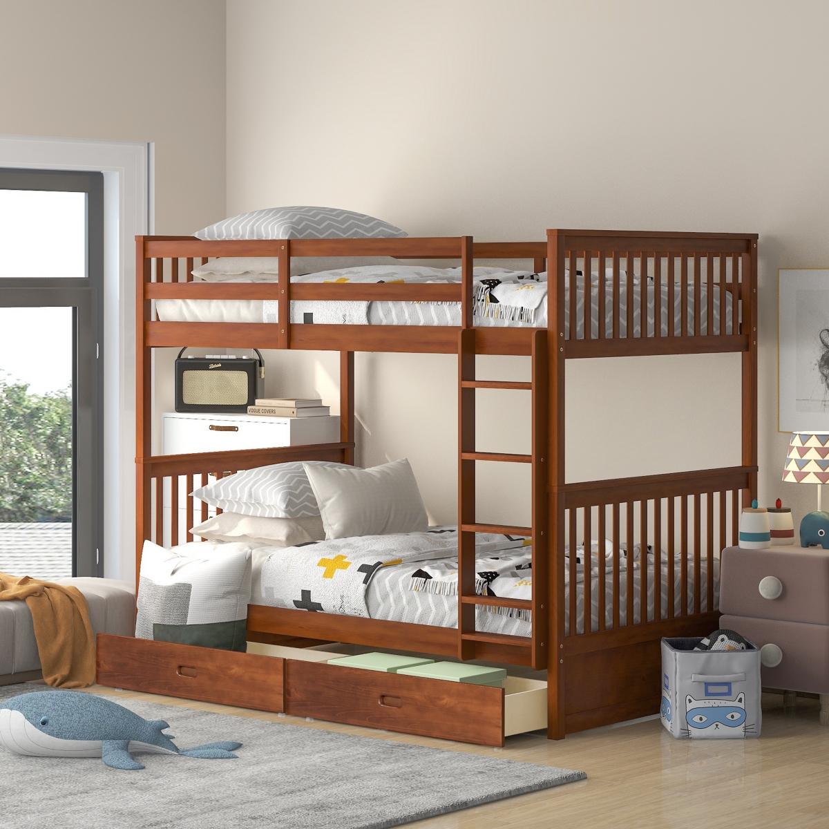 Click here for Streamdale Twin-Over-Twin Bunk Bed With Ladders An... prices