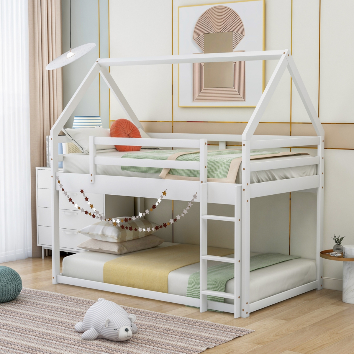 Click here for Streamdale Furniture Twin Over Twin Low Bunk Bed... prices