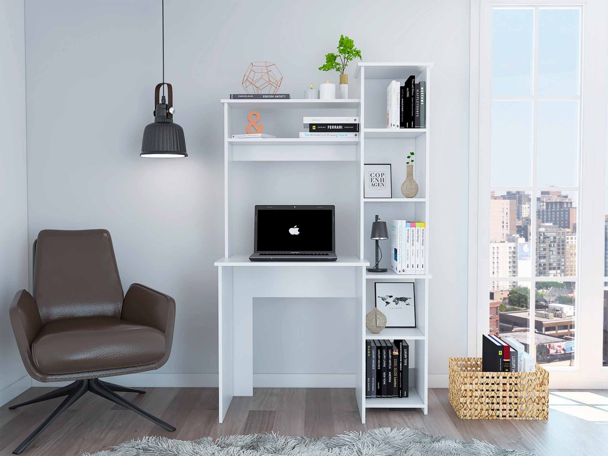 Click here for Streamdale Marston 6-Shelf Writing Desk With Built... prices