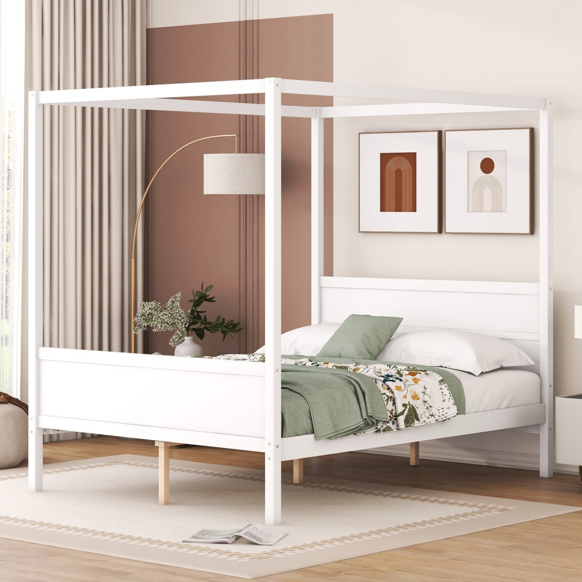 Click here for Streamdale Queen Canopy Platform Bed with Headboar... prices