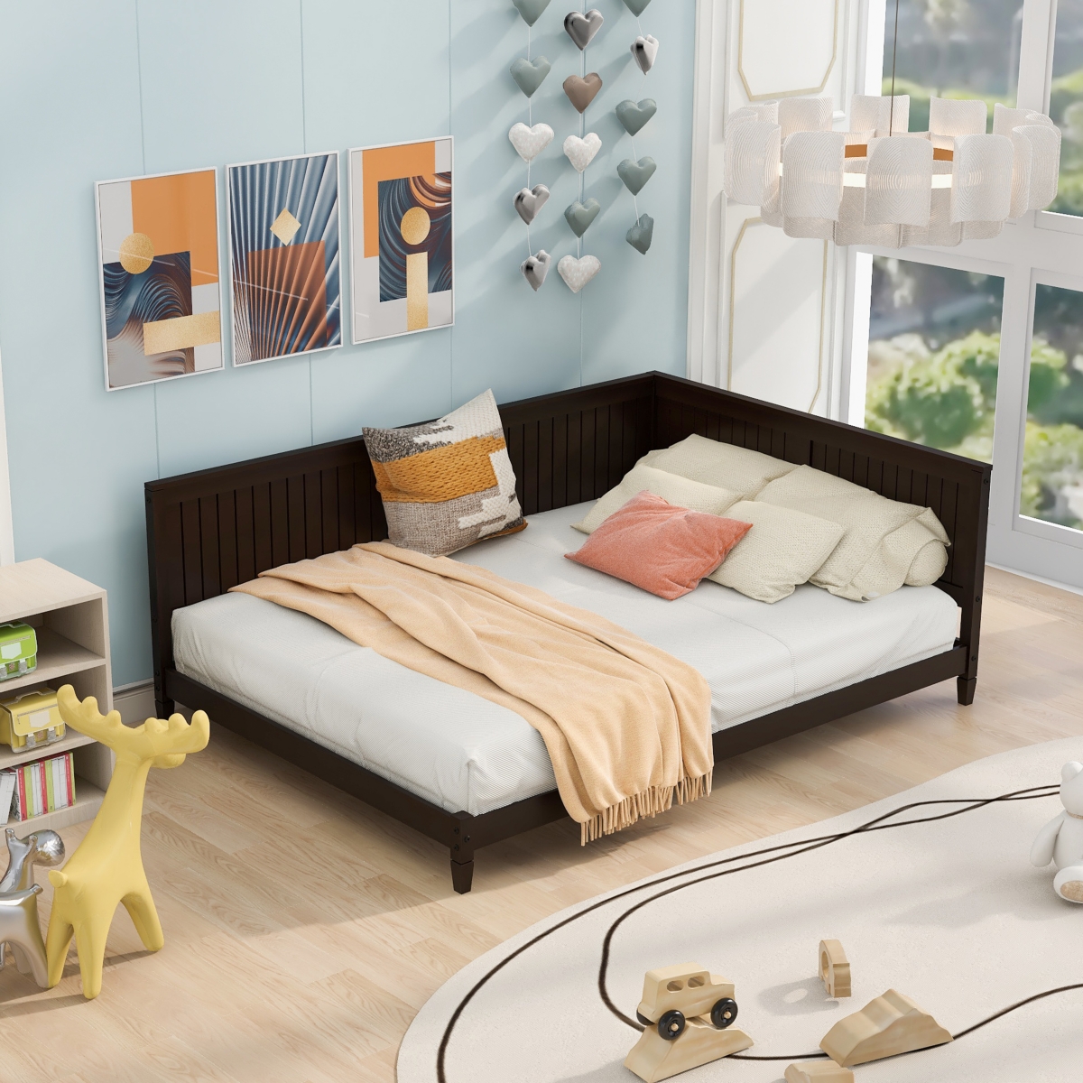 Click here for Streamdale Full Size Wood Daybed/Sofa Bed - Espres... prices