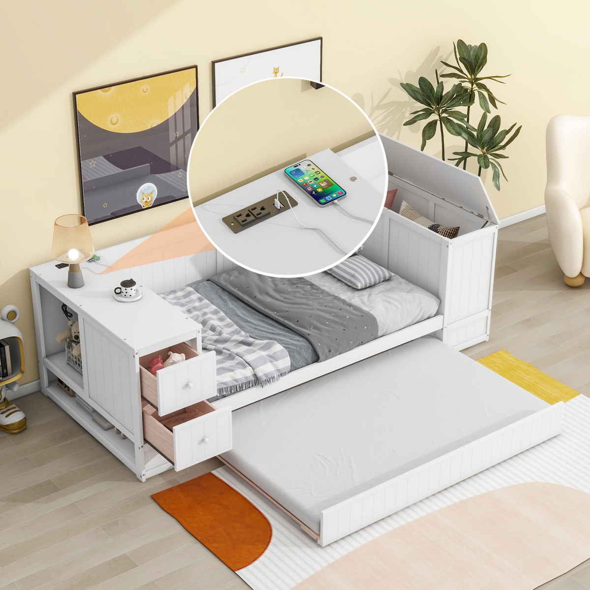 Click here for Streamdale Twin Daybed with Storage  Trundle & Cha... prices