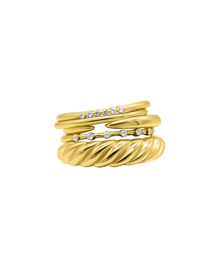 ADORNIA Gold Set of 5 Stacking Bands - Macy's