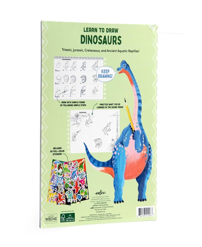 Eeboo Learn to Draw - Dinosaurs Drawing Guidebook - Macy's