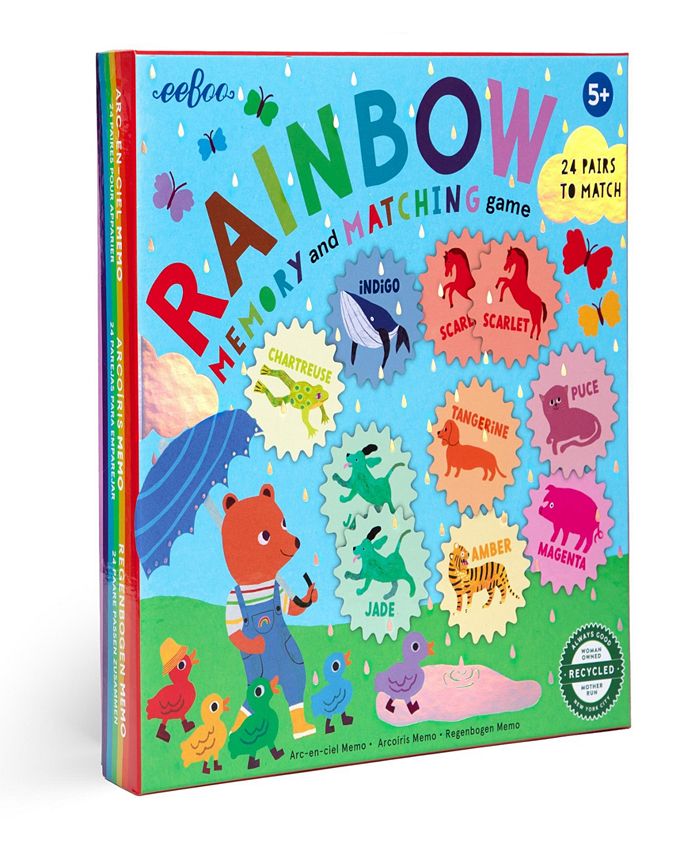 Eeboo Rainbow Memory Matching Game - Macy's