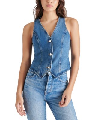 Steve Madden Women's Cotton Micky Button-Front Vest Top - Macy's