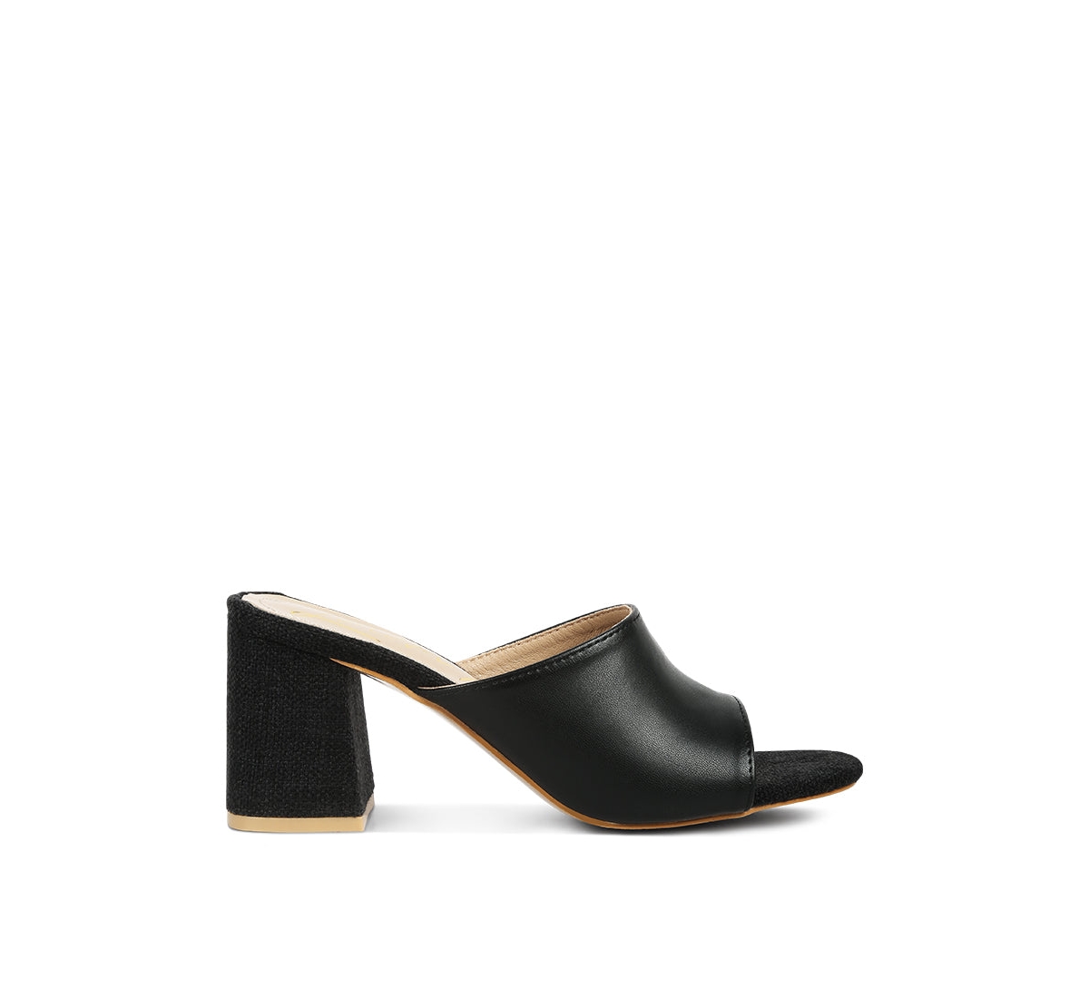 Click here for addie block heel slip on sandals - Black prices