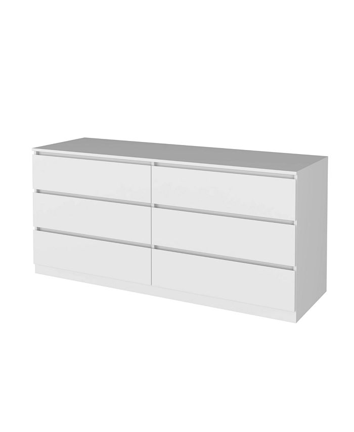 FM FURNITURE Seul 6 Drawer Double Dresser - Macy's