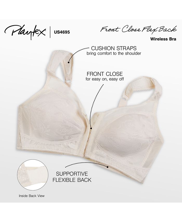 Playtex 18 Hour Front Close Ultimate Shoulder Comfort Wireless Bra 4695 ...