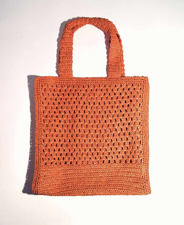 MANGO Women's Natural Fiber Shopper Bag - Macy's