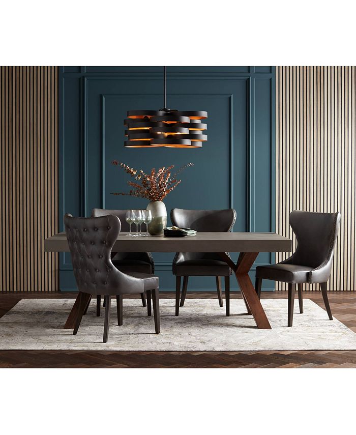 Possini Euro Design Zia Black Gold Metal Hanging Chandelier Lighting 25 ...