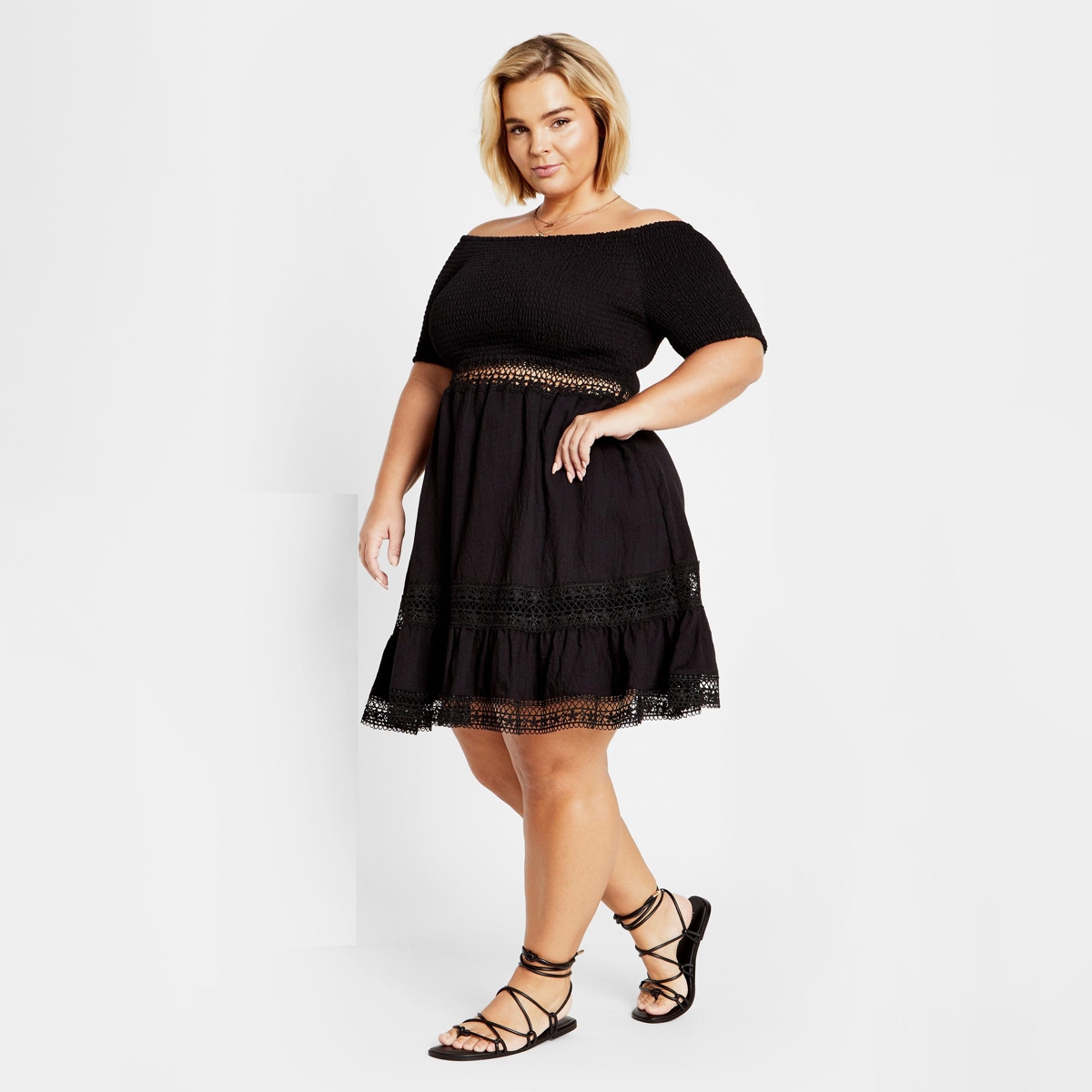 Click here for City Chic Plus Size Aura Dress - Black prices