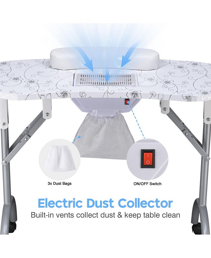 Byootique Folding Manicure Table Nail Polish Case Kit with Built-in ...