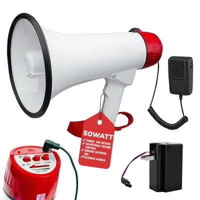 5 Core Megaphone Bullhorn Speaker 40W Bull Horn Rechargeable Cheer ...