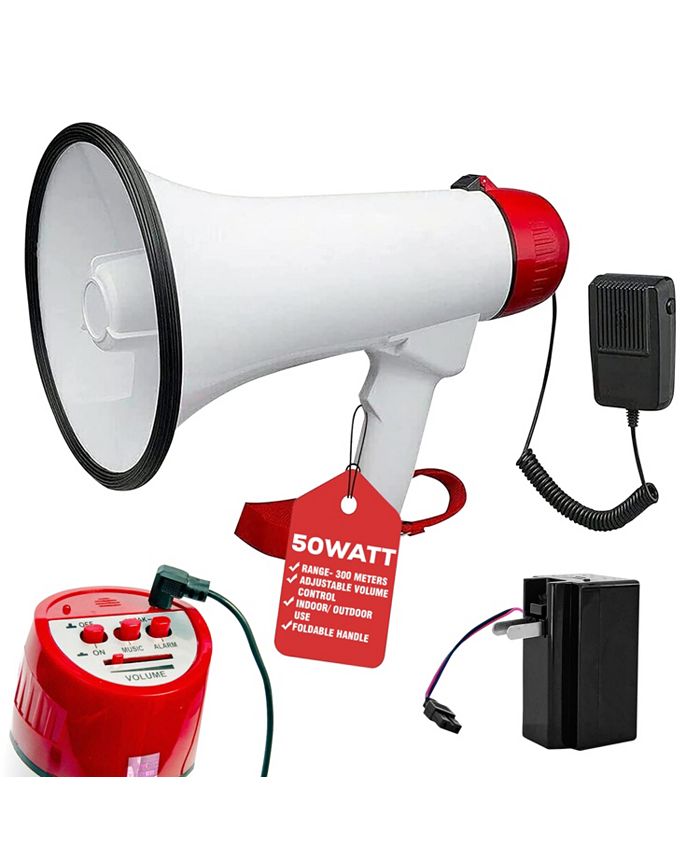 5 Core Megaphone Bullhorn Speaker 40W Bull Horn Rechargeable Cheer ...