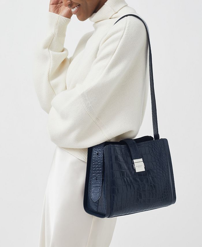 Radley London Sloane Street Faux Croc Medium Leather Ziptop Crossbody - Macy's