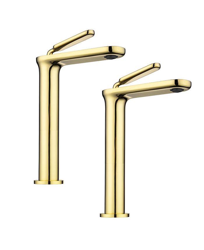 Aquaterior 2 Pack Single Handle Bathroom Vessel Sink Faucet One Hole ...