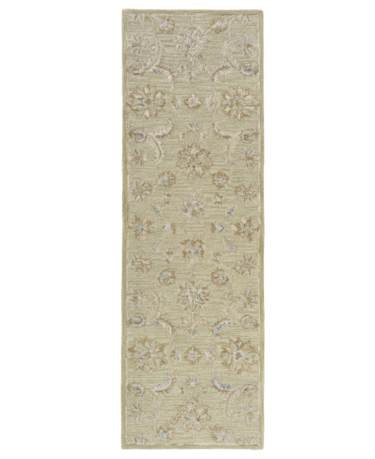Click here for Lr Home Dahlia 26x8 Runner Area Rug - Moss/Beige prices